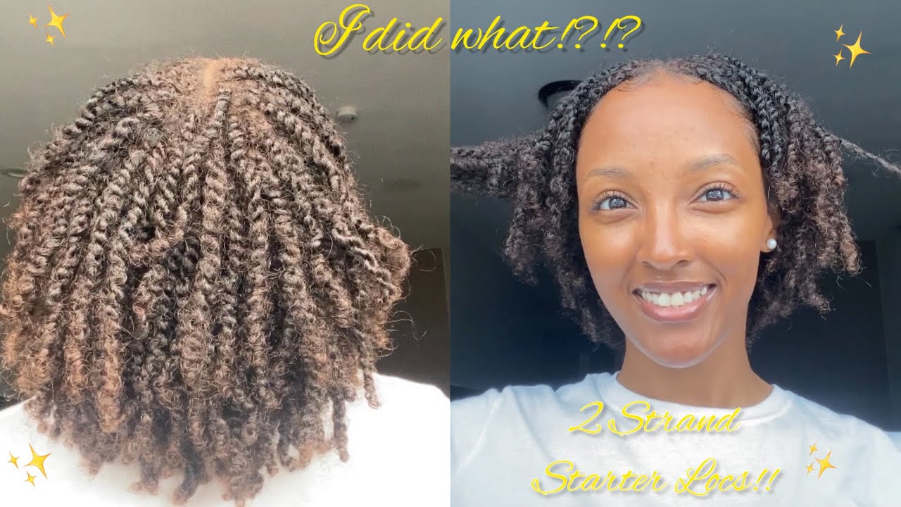 2 STRAND TWIST STARTER LOCS ON 3C/4A Hair - YouTube