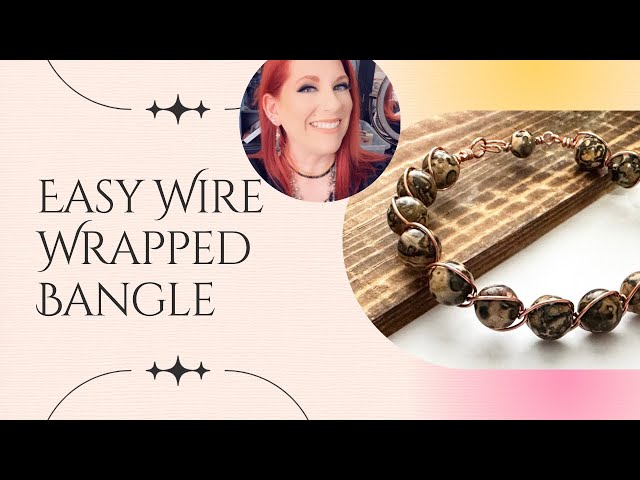 Wire Wrapped Bangle Bracelet Tutorial Wire Wrapping Valentine's Pink