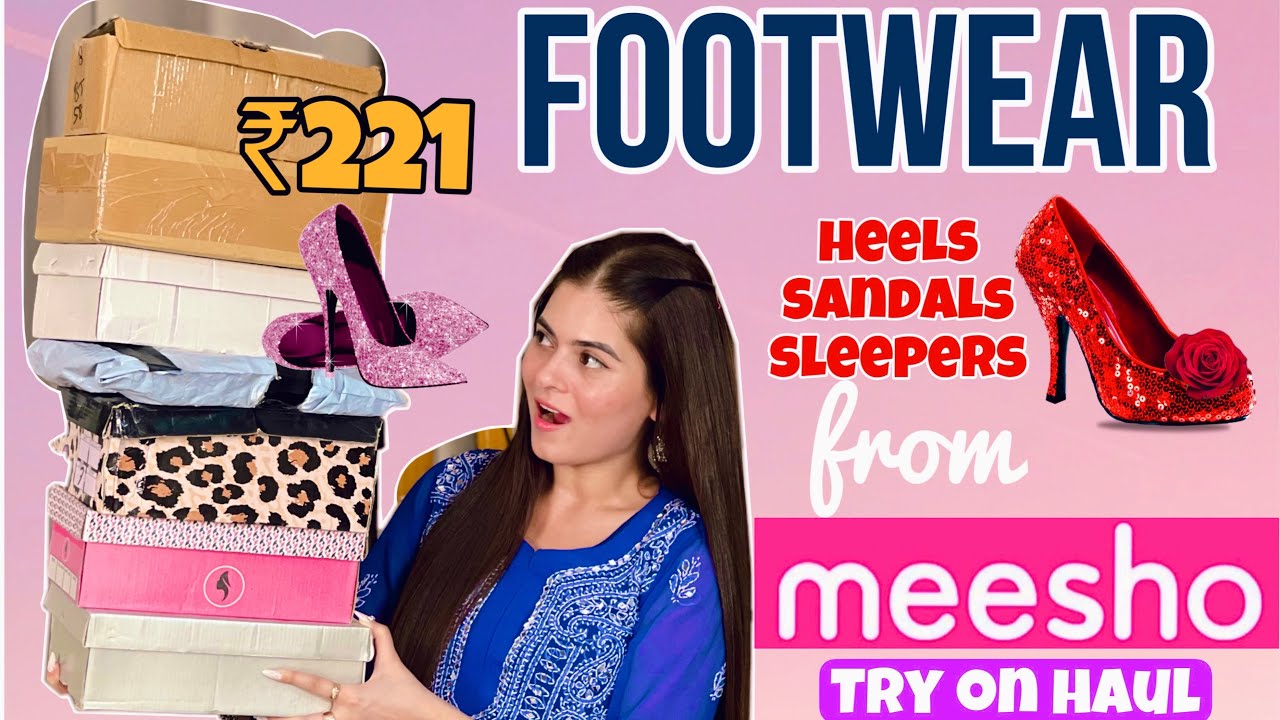 MEESHO FOOTWEAR HAUL🩵| Heels, Sandals, Wedges, Mule | Honest Reviews ...