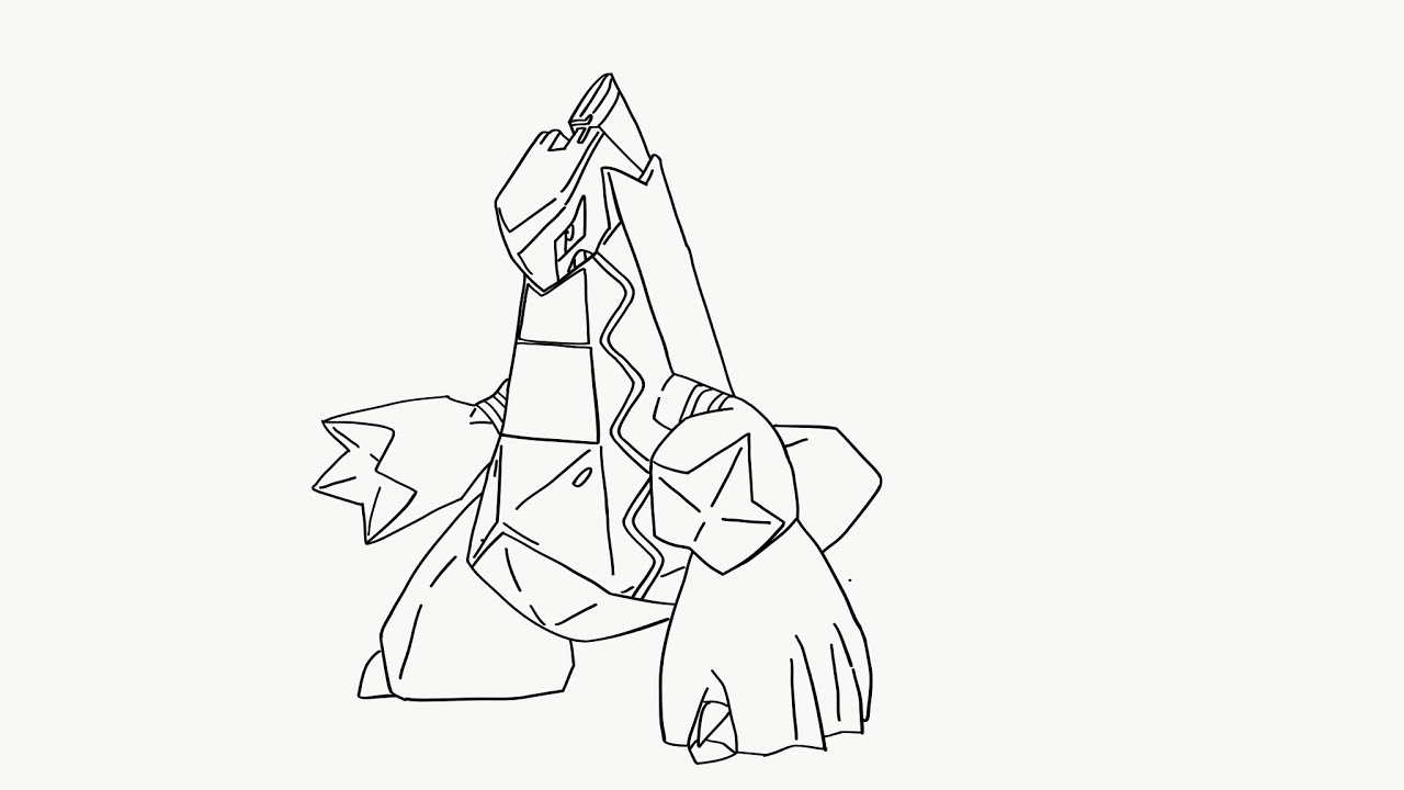 How to draw Duraludon from pokémon step by step - YouTube
