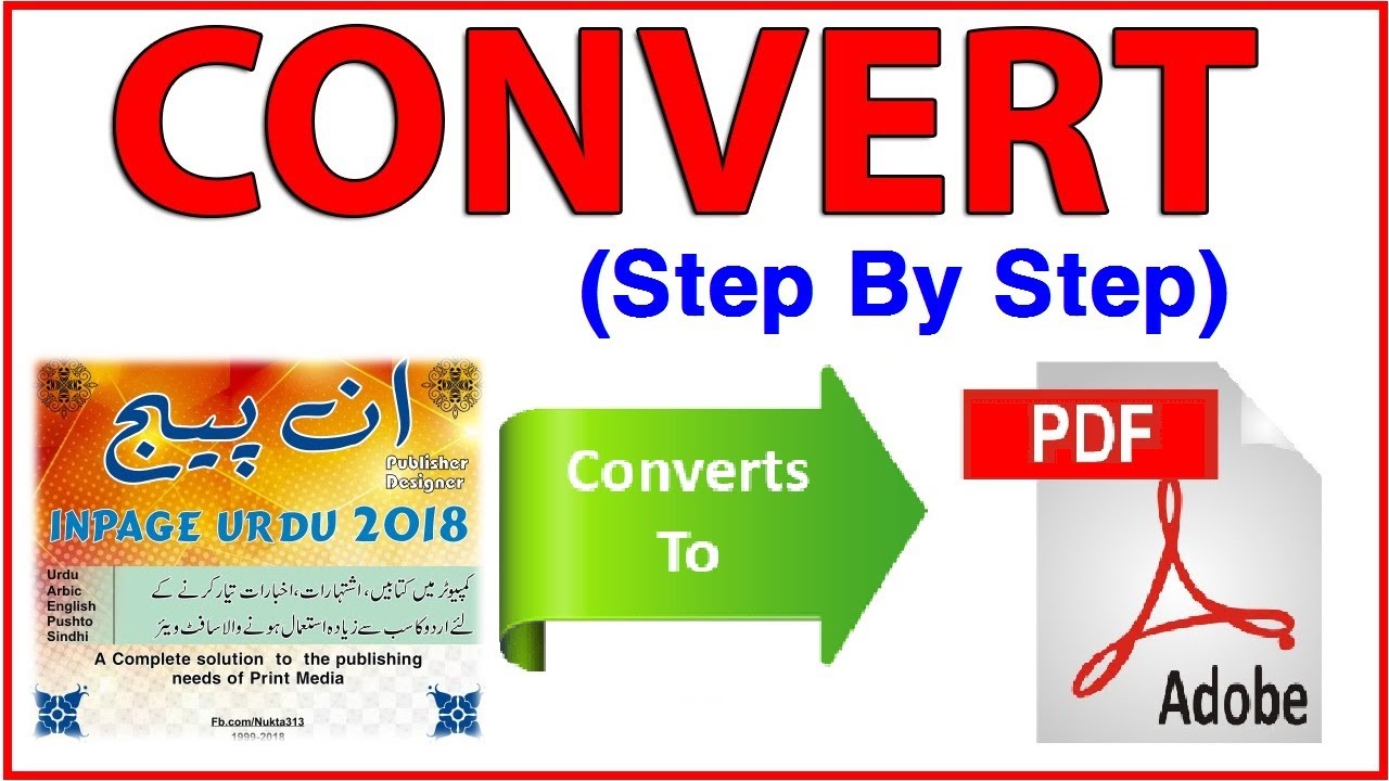 How To Convert Inpage File To PDF - YouTube