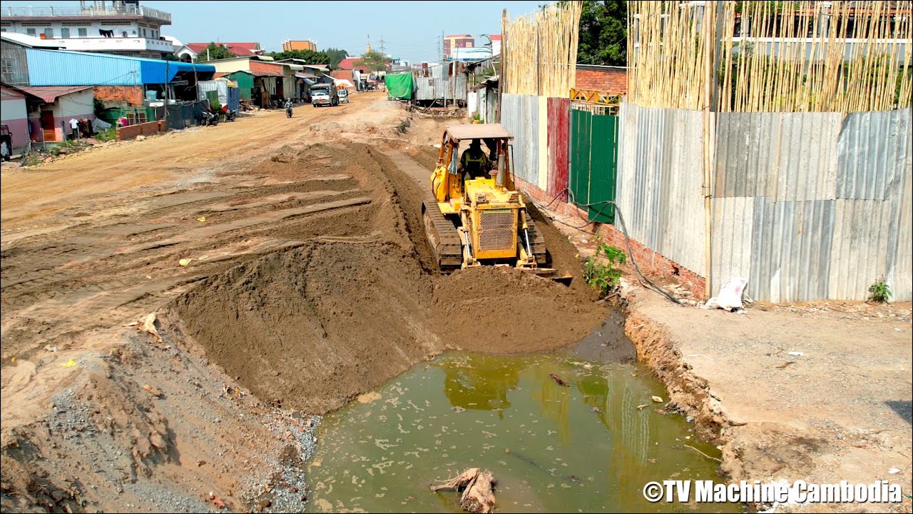 New Update Building Foundation Village Road By Stronger Dozer Pushing ...