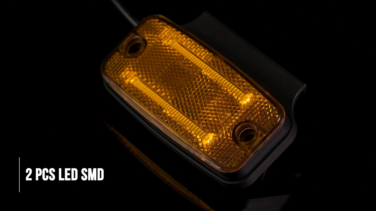 L1904 side marker lamp orange 12/24V - YouTube