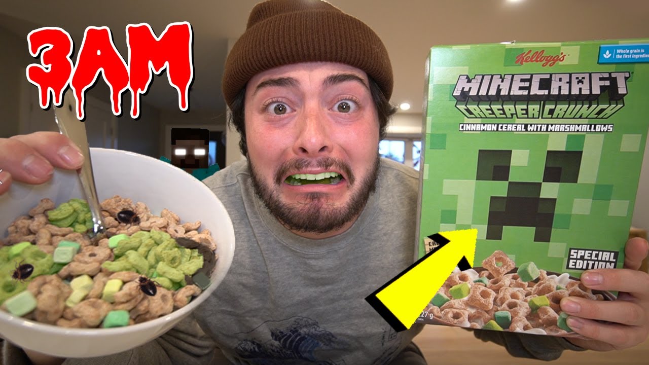 Do Not Eat Minecraft Creeper Cereal At 3 Am Disgusting Youtube