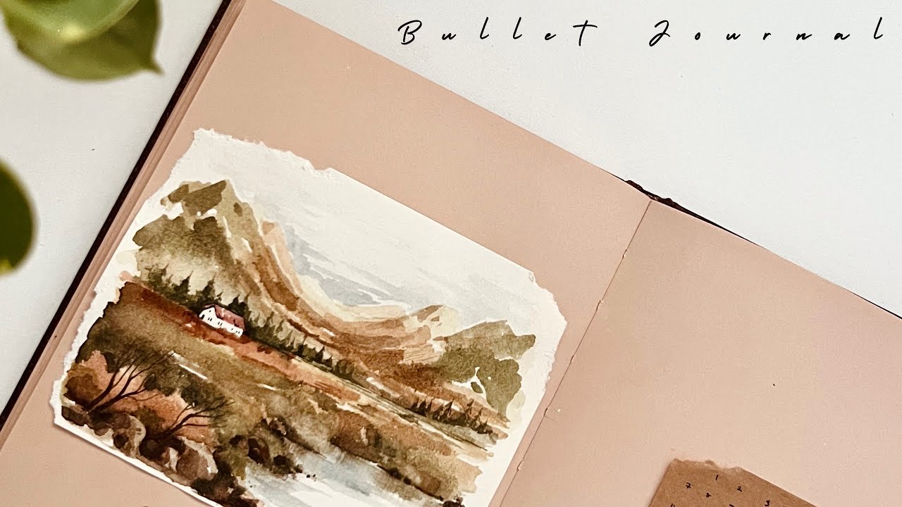 November Bullet Journal ~ Landscape Painting - YouTube