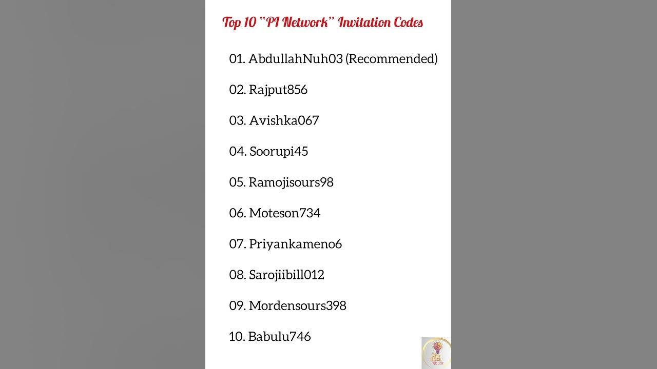 How to get “PI Network” Top 10 Invitation Codes For free | PI Network #piwallet #pinetwork - YouTube