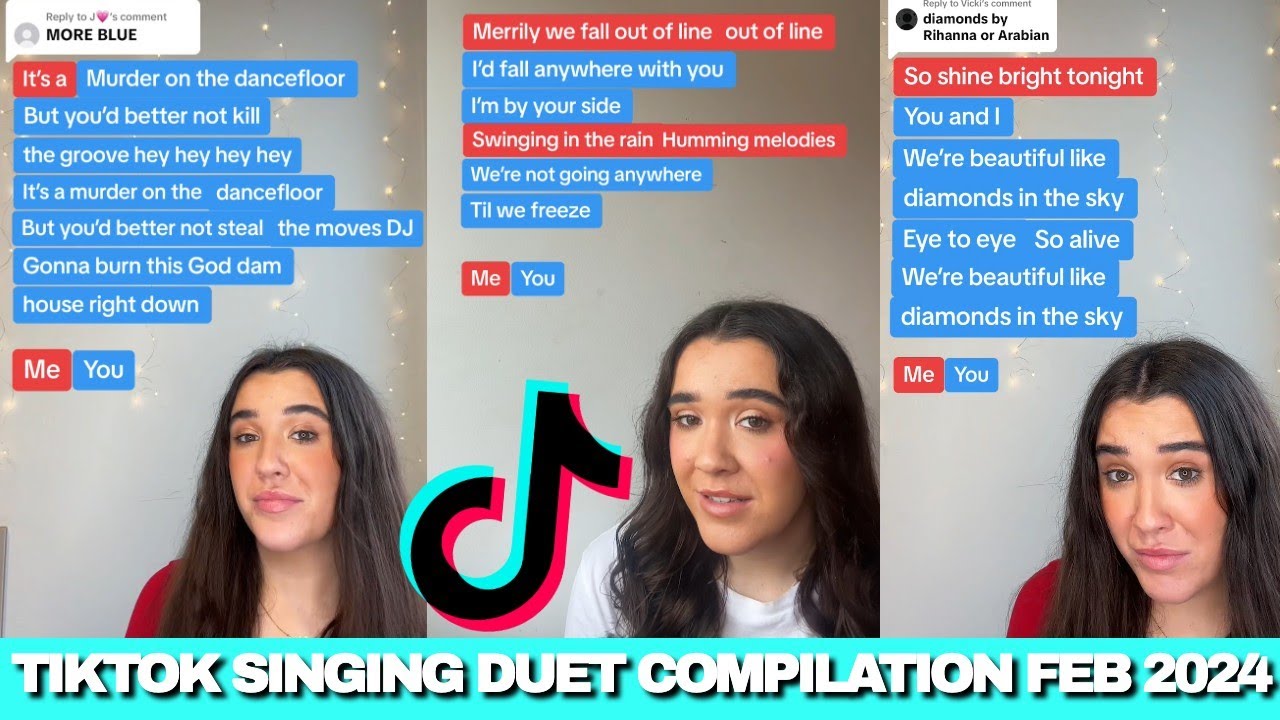 TIKTOK SINGING DUETS COMPILATION FEB 2024! @officialemmawhite TIKTOK! - YouTube