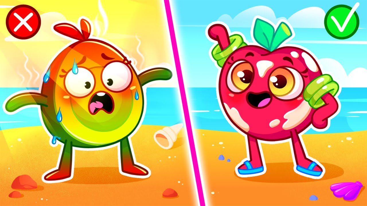 Play Safe At The Pool 🔥 Hot vs Cold Challenge ️|| Best Kids Cartoon by ...