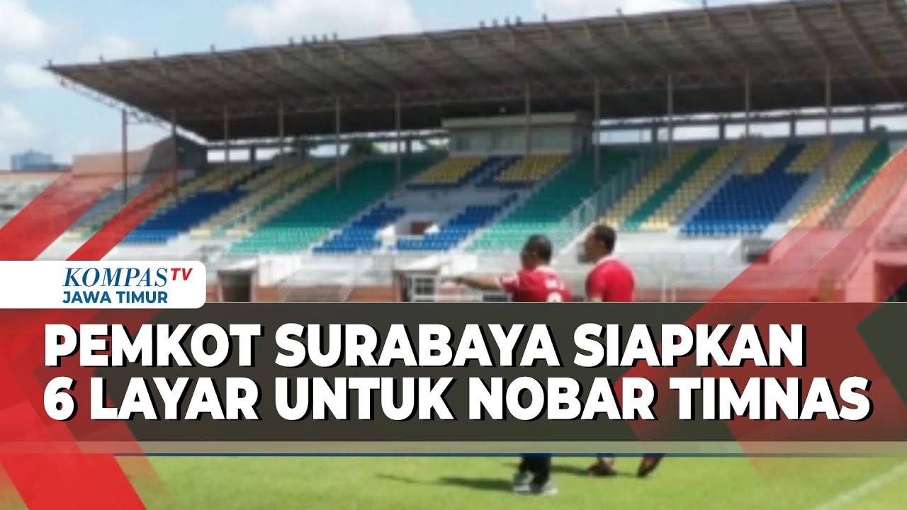 Persiapan Nobar Timnas Indonesia vs Irak di Stadion Gelora 10 Nopember ...