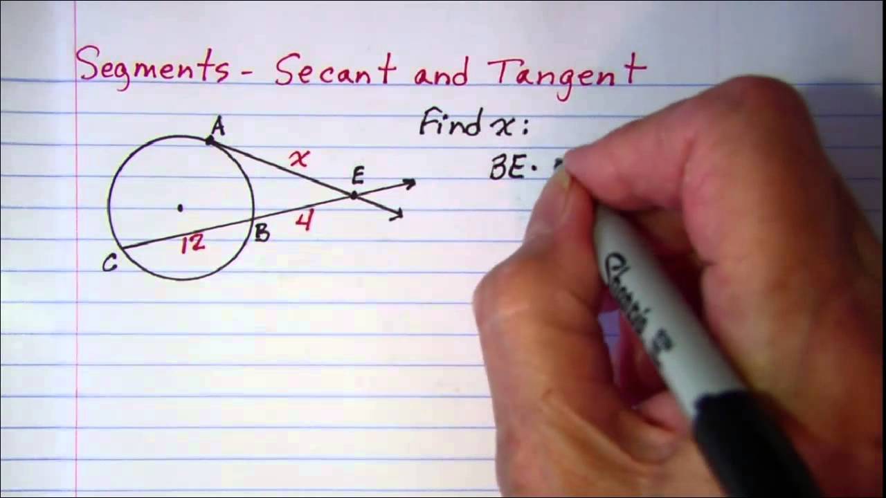 Segments Secant and Tangent - YouTube