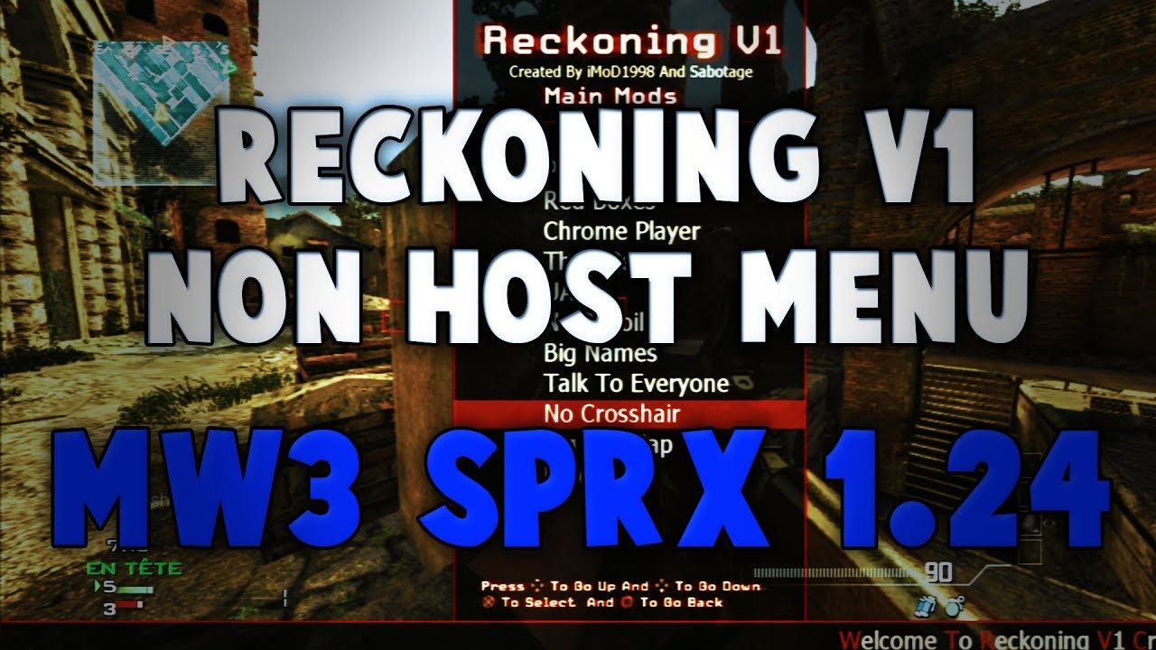 CoD - Modern Warfare 3 [SPRX] Reckoning V1 Non Host Mod Menu [1.24 ...