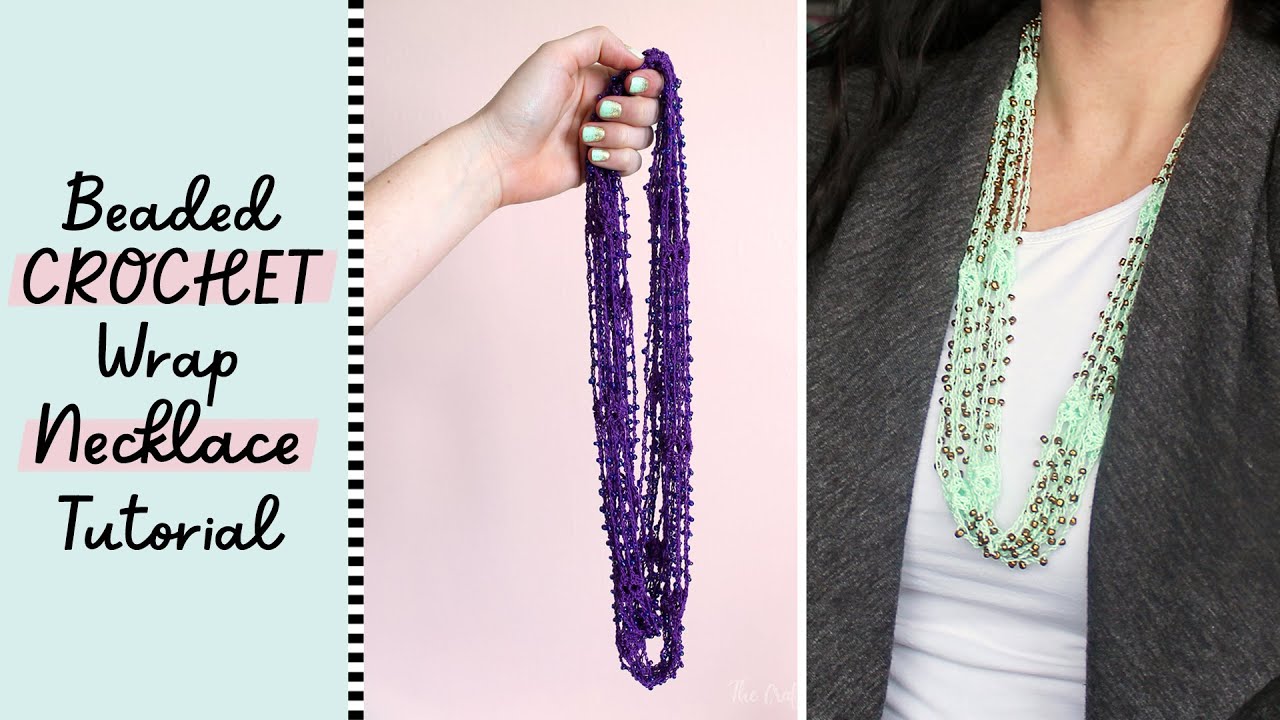 Beaded Crochet Wrap Necklace Video Tutorial - YouTube
