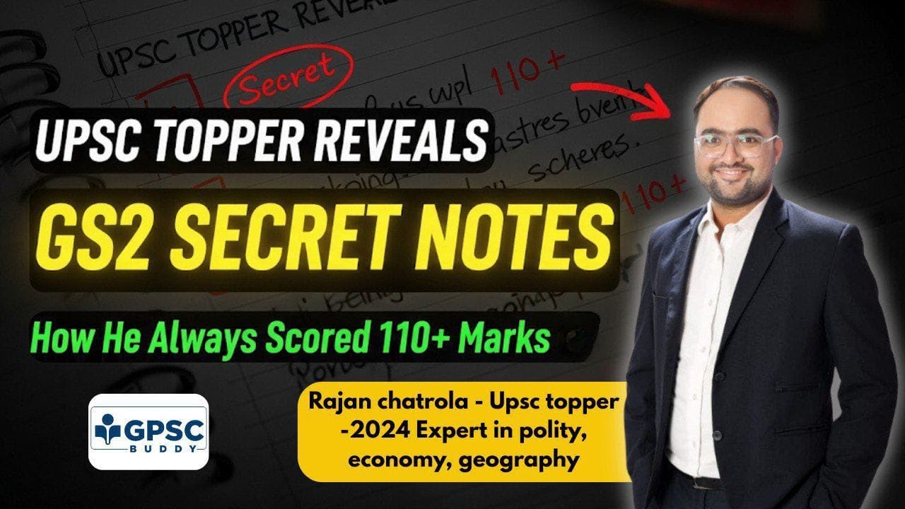 📘 GS2 SECRET NOTES by UPSC Topper Rajan Chatrola - YouTube