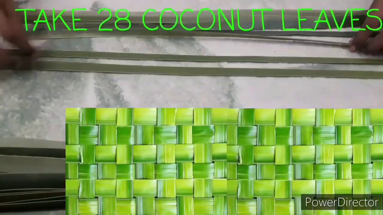 How to make coconut leaf mat at home - YouTube