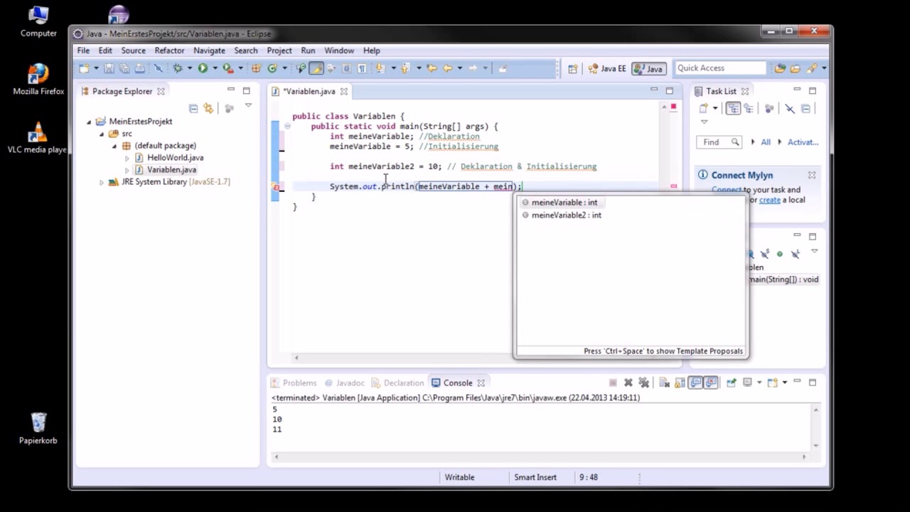 Part 1 03 Java Programing Variables Youtube