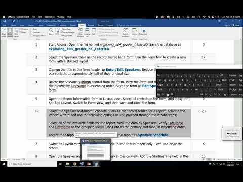 Walkthrough: Access Chapter 4 Grader Project on MyLab IT - YouTube