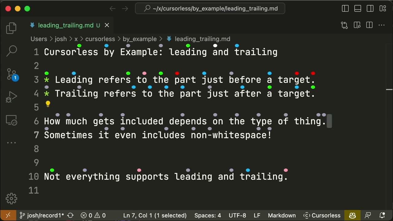 Cursorless by Example: leading and trailing - YouTube