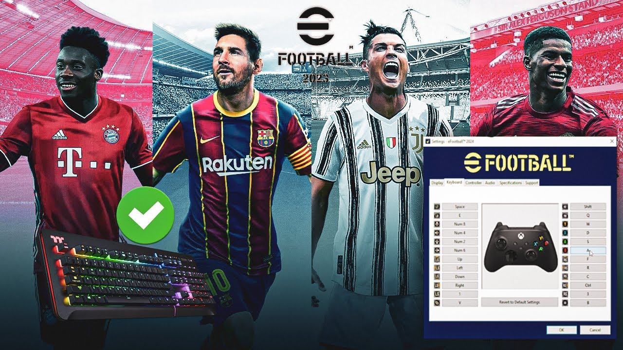 How to play efootball PES 2024 best control keyboard - YouTube