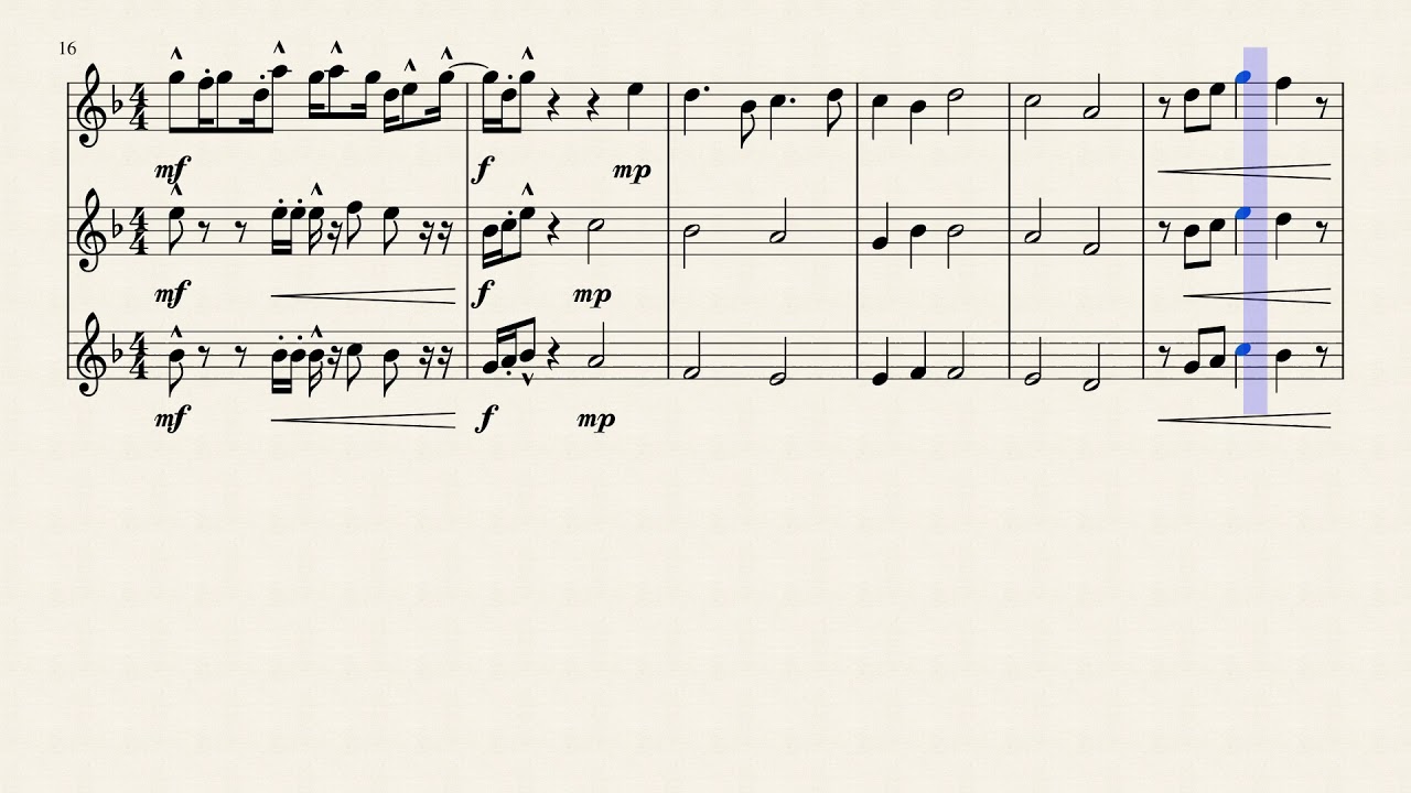 TRIDENT Trumpet Trio Sheet Music - YouTube