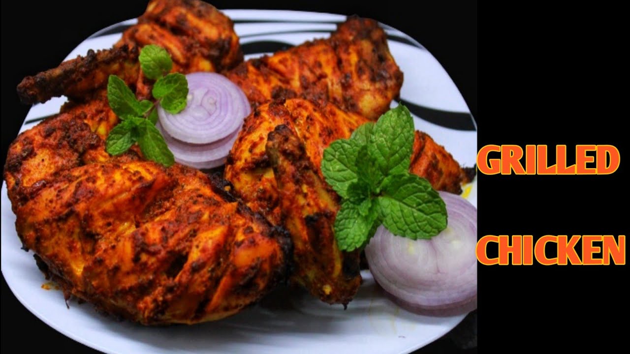 GRILLED CHICKEN WITH SPICY MASALA || OTG || Achus Kitchen Vibe - YouTube