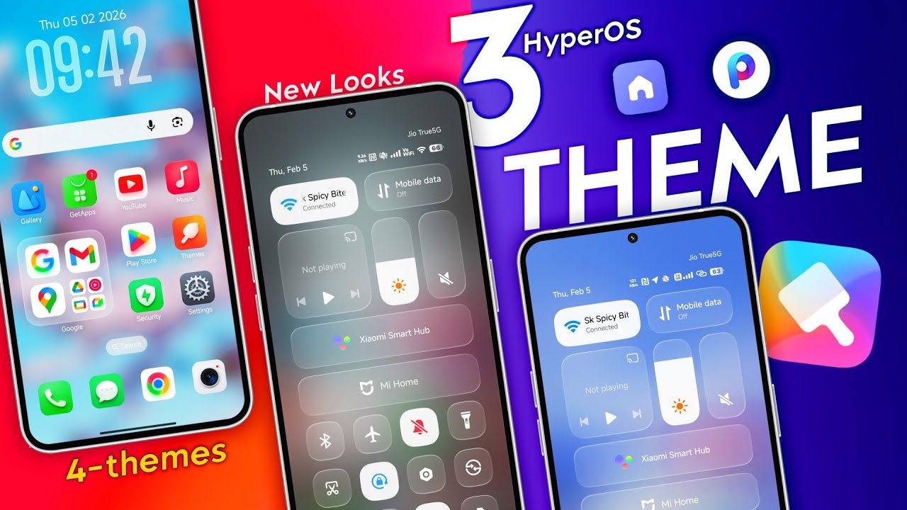 HyperOS 3 Apply New Transparent Control Center Toggles | 4 New HyperOS ...
