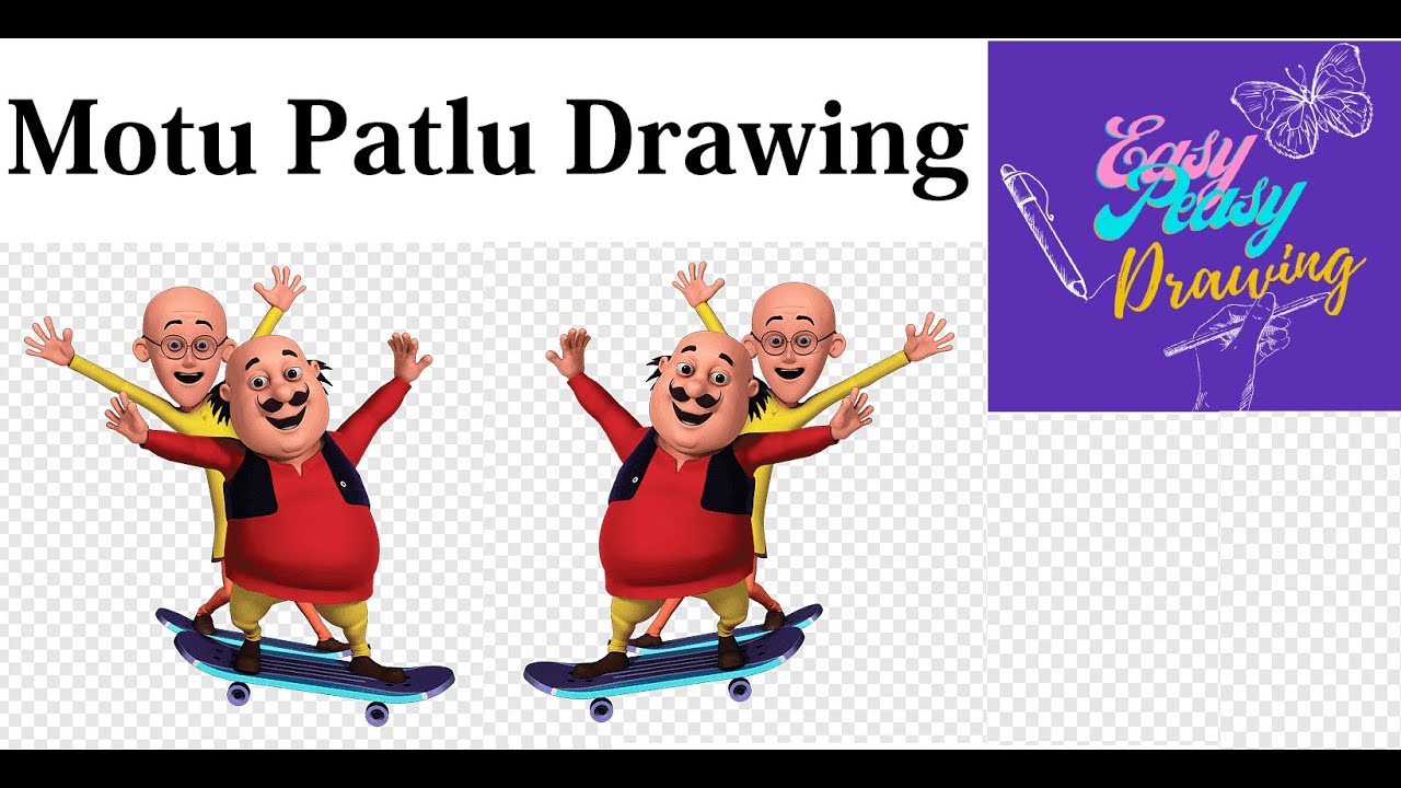 How TO Draw Cartoon Characters Motu Patlu - YouTube