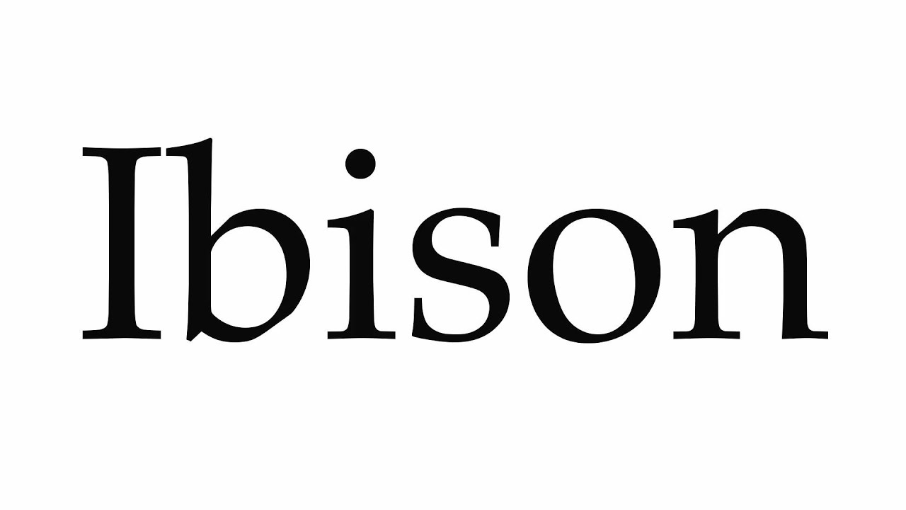 How to Pronounce Ibison - YouTube
