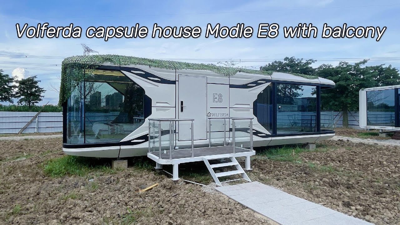 A house that will make you love coming home | Volferda capsule house Modle E8 with balcony - YouTube