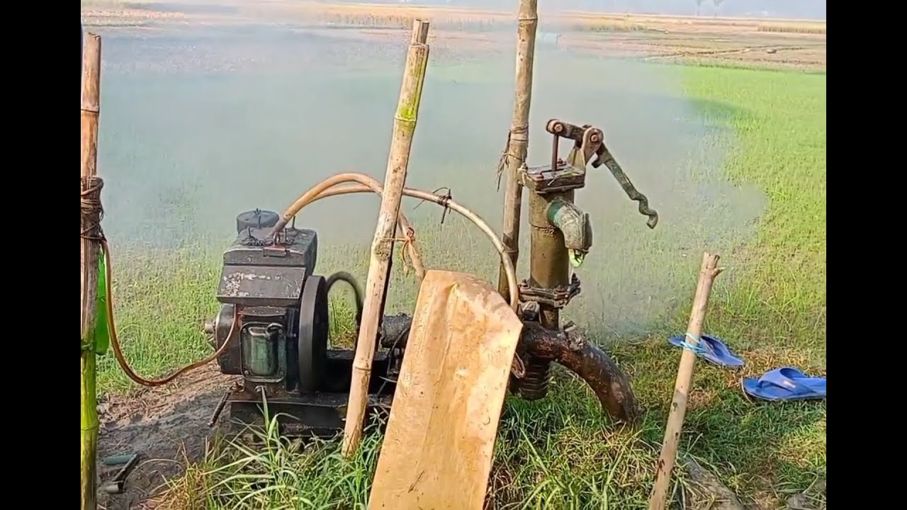 See how shallow engines are started.Method of lifting water with ...