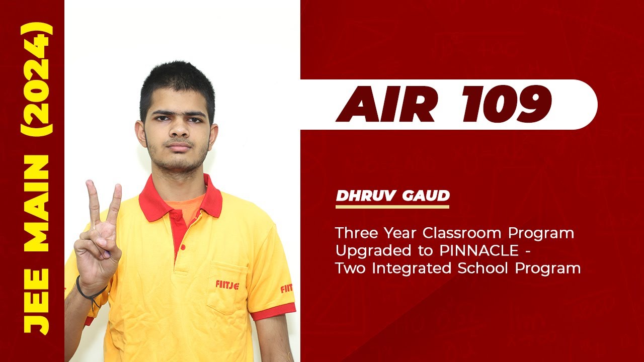 Dhruv Gaud - AIR 109 JEE Main 2024 - YouTube