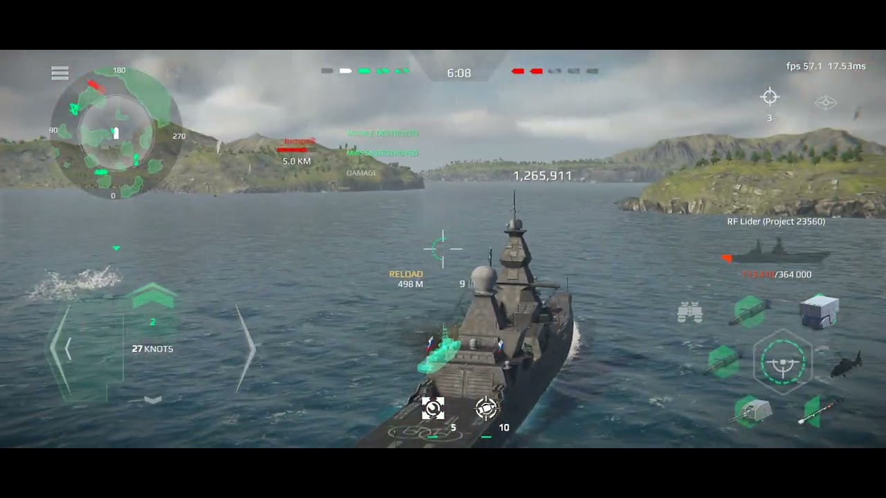 RF Lider the old powerful russian ship, fun to use but hard to turn ...
