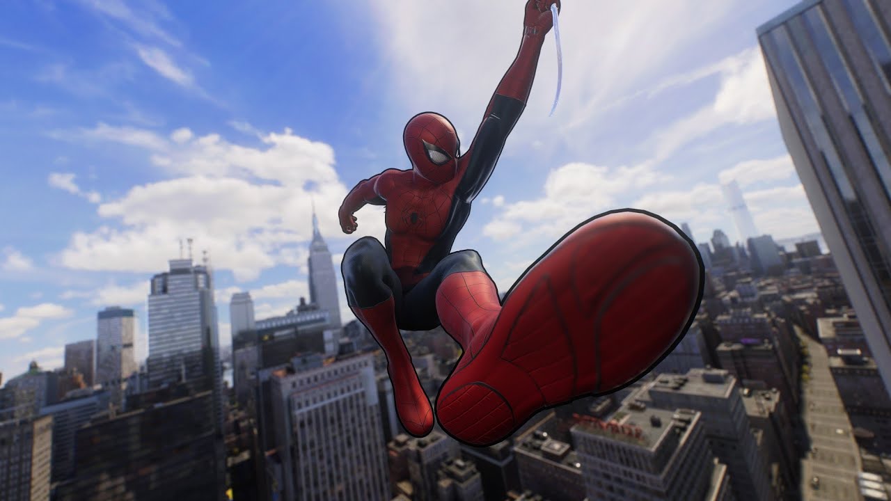 9 Minutes And 17 Seconds Of Comic Styled Peter Web Swinging - YouTube