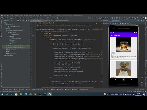 Приложение Коктейли на Java в Android Studio. Урок 08. jsonArray. - YouTube