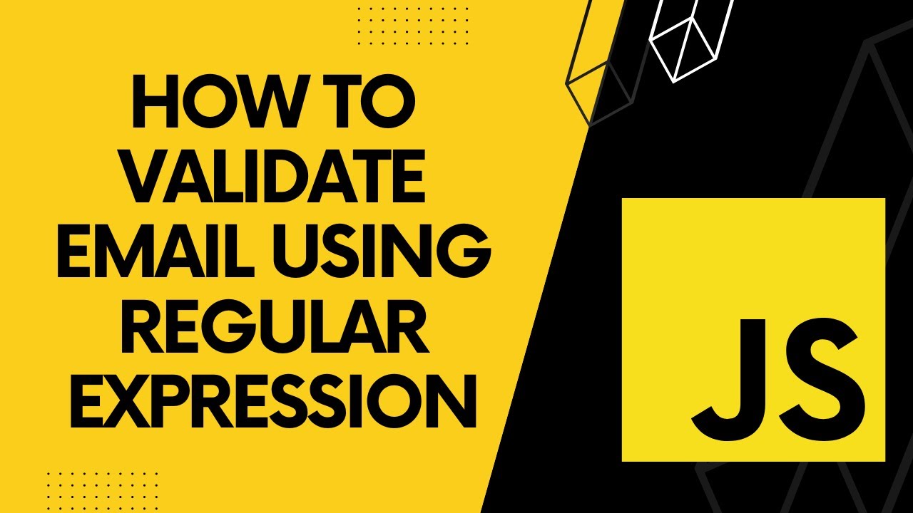 Validate Email Using Regular Expression In Javascript Youtube