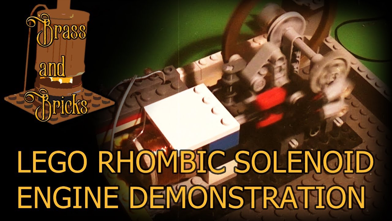 Lego Rhombic Drive Solenoid Engine - Demonstration - YouTube
