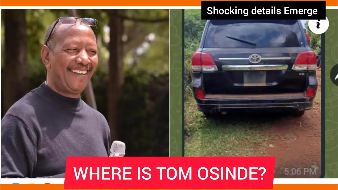 TOM OSINDE missing || Worrying details emerge about TOM OSINDE ...