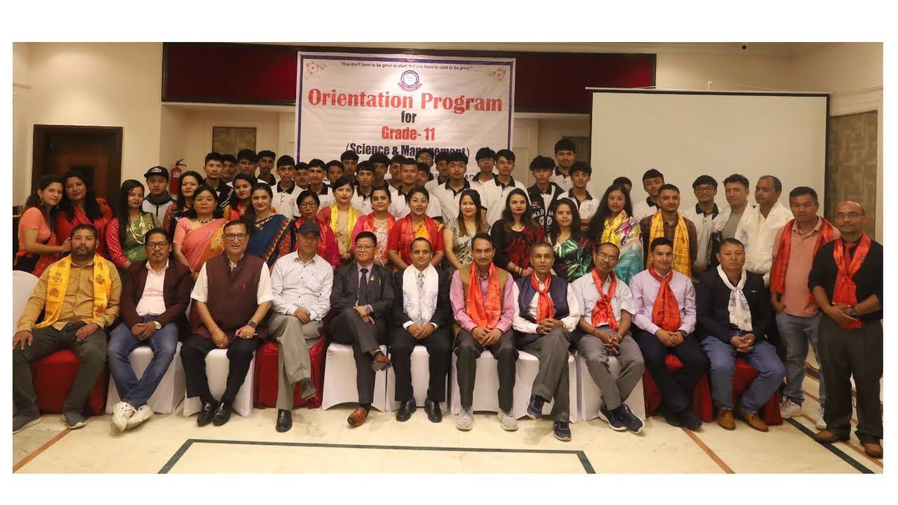 Orientation Program for Freshers in grade-11 Science and Management ...