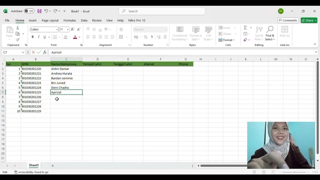 Tutorial Membuat Tabel di Microsoft Excel || Kirana Pratiwi - YouTube