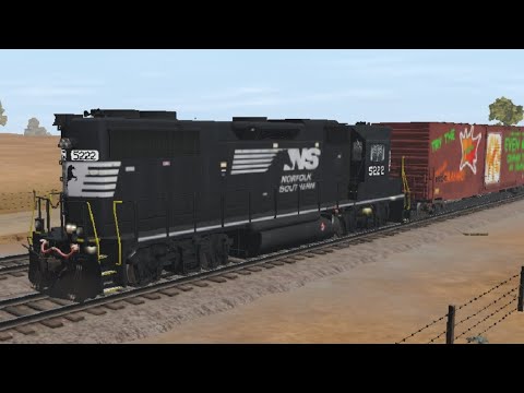 Trainz 3 NS GP38-2 #5222 pass by - YouTube