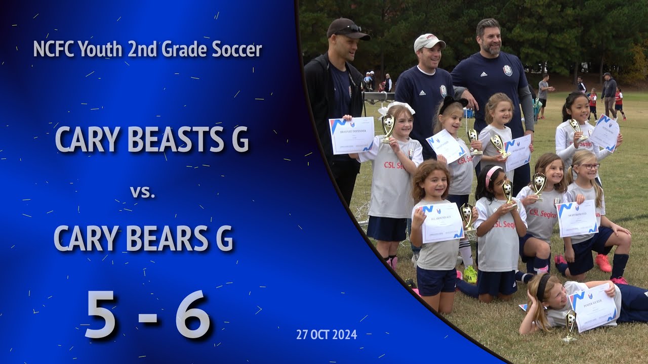 2nd Grade Soccer: Cary Bears vs Cary Blazers G - YouTube