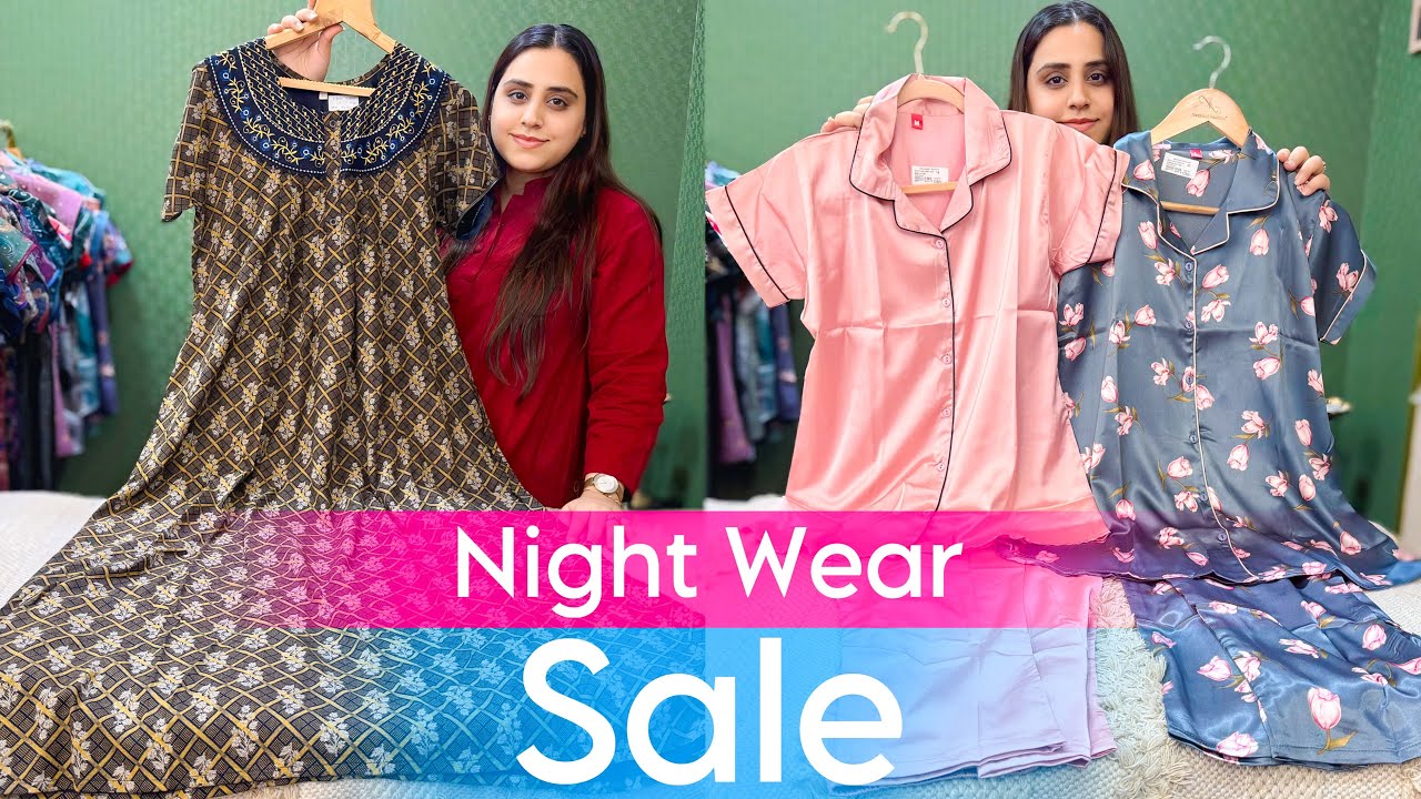 Nightwear Collection:Cotton, Satin & Rayon Soft Night Suits|Round‑Neck ...