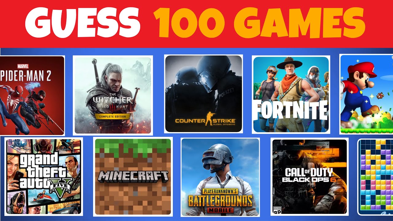 Guess 100 VIDEO GAMES in 5 Seconds 🎮 | 100 Popular Games (1986-2025 ...