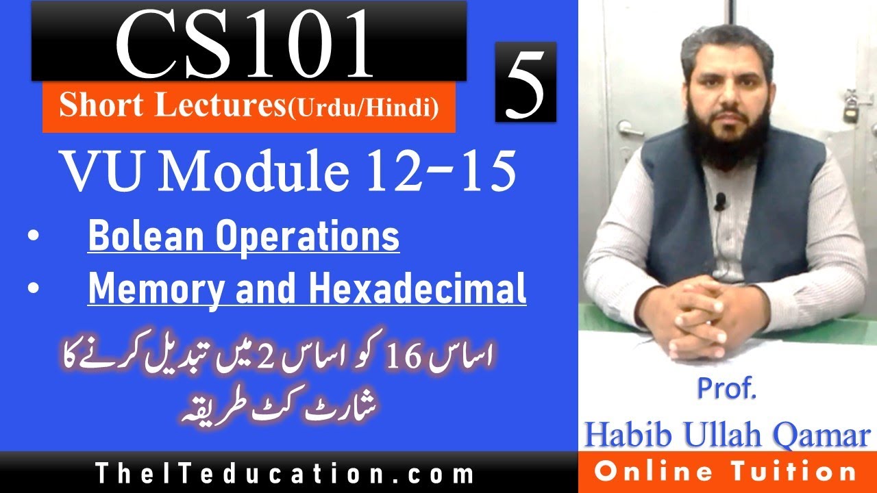Cs101 Short Lecture 5 Cs101 Short Lectures Topic 12 To Topic 15 Youtube