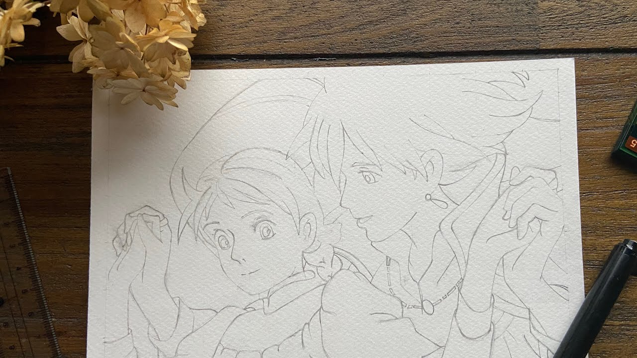 Studio Ghibli scenes | Howl’s moving castle drawing ️ - YouTube