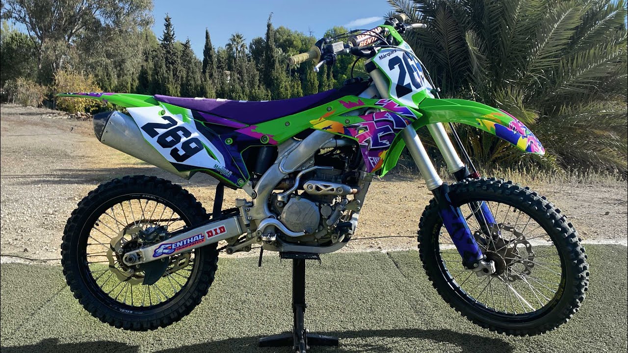 Kit de Gráficos Retro para la Kawasaki Kx 250F - YouTube