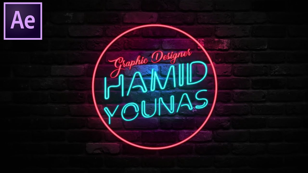 Neon Text Animation in After effects - Neon Text Effect - After Effects Tutorial - for beginners ...