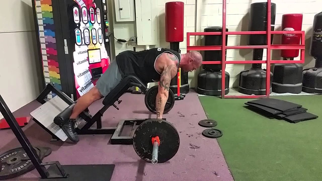 Back extension/row combo - YouTube