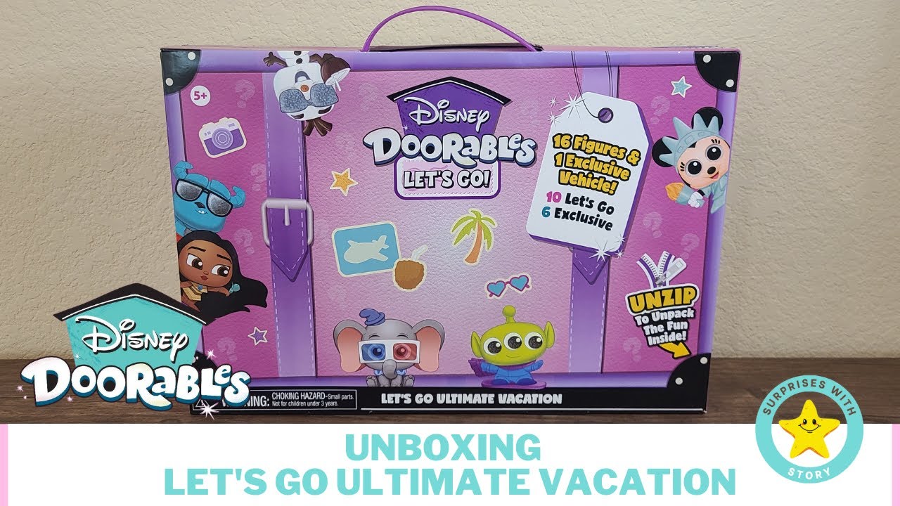 Unboxing Just Play Disney Doorables Let's Go Ultimate Vacation Pack ...