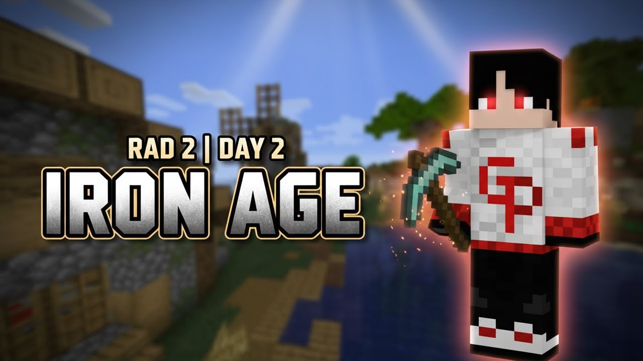 🔴 Minecraft RAD 2 Modpack | Day 2 — Iron Age Begins! - YouTube