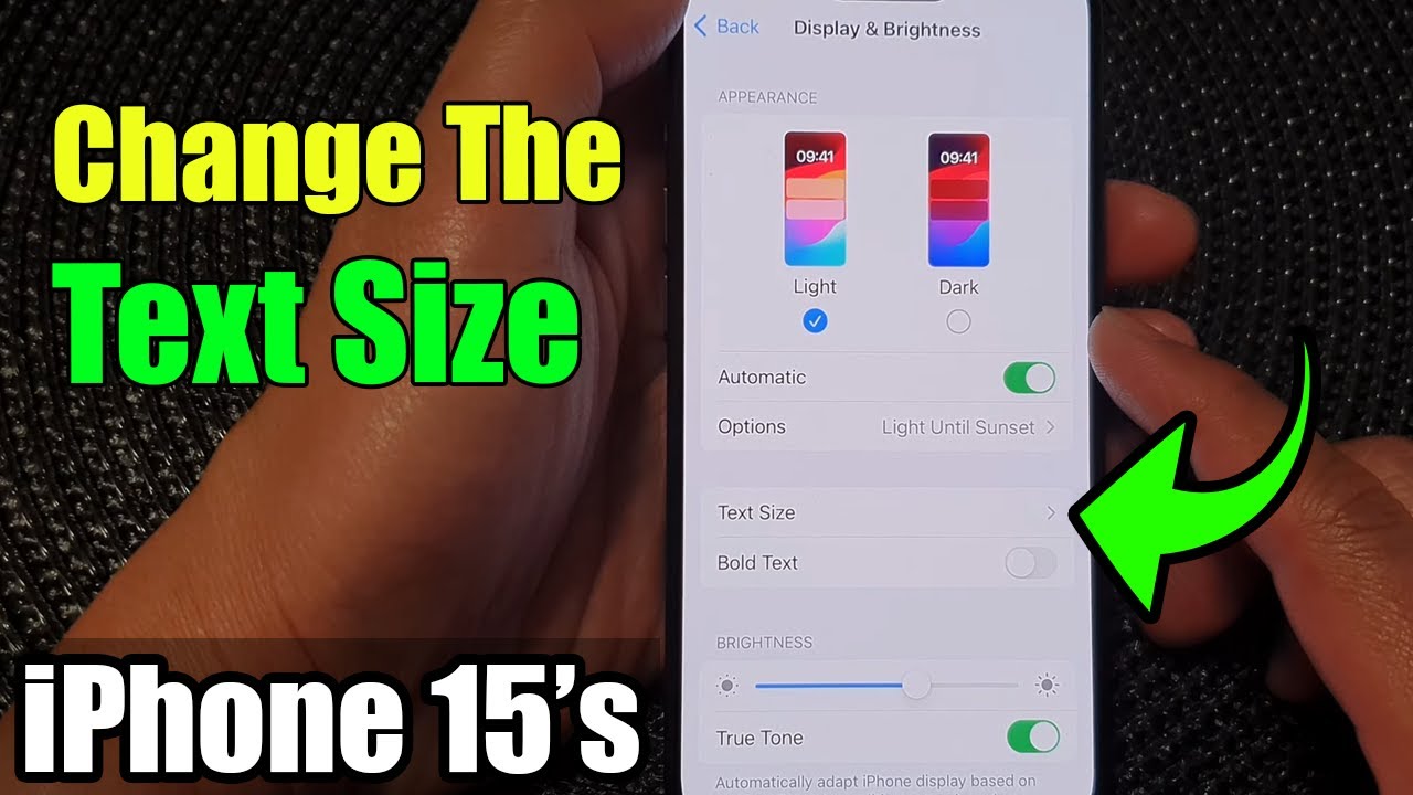 iPhone 15/15 Pro Max: How to Change The Text Size - YouTube